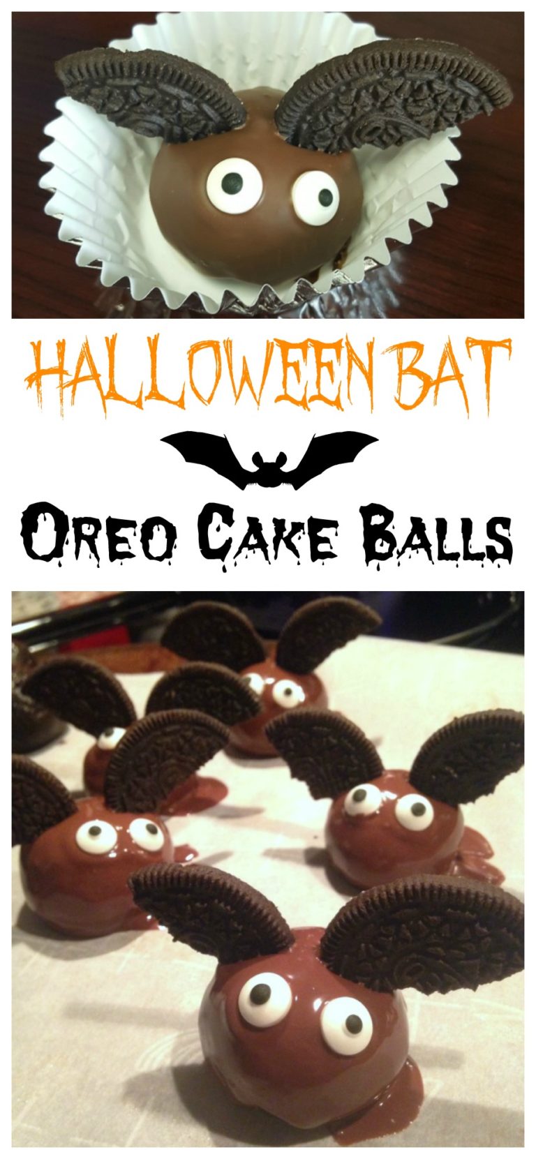 Halloween Bat Oreo Cake Balls